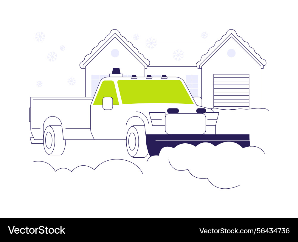 Snow removal service abstract concept Royalty Free Vector
