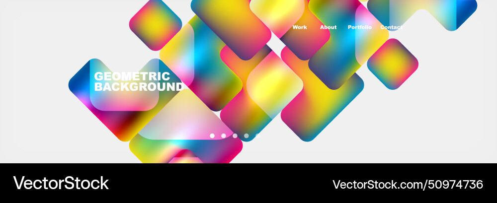 Square internet web page design template Vector Image