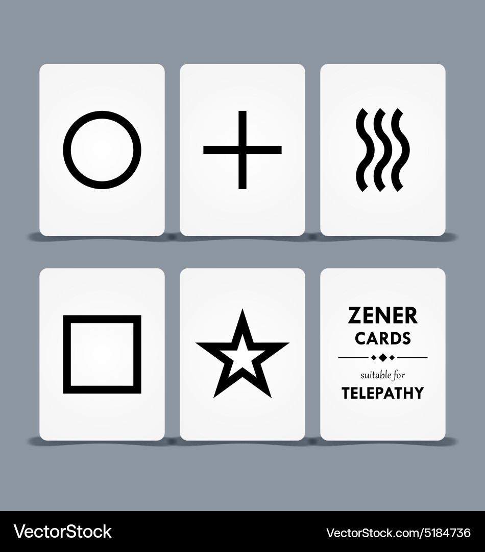 Zener cards Royalty Free Vector Image - VectorStock