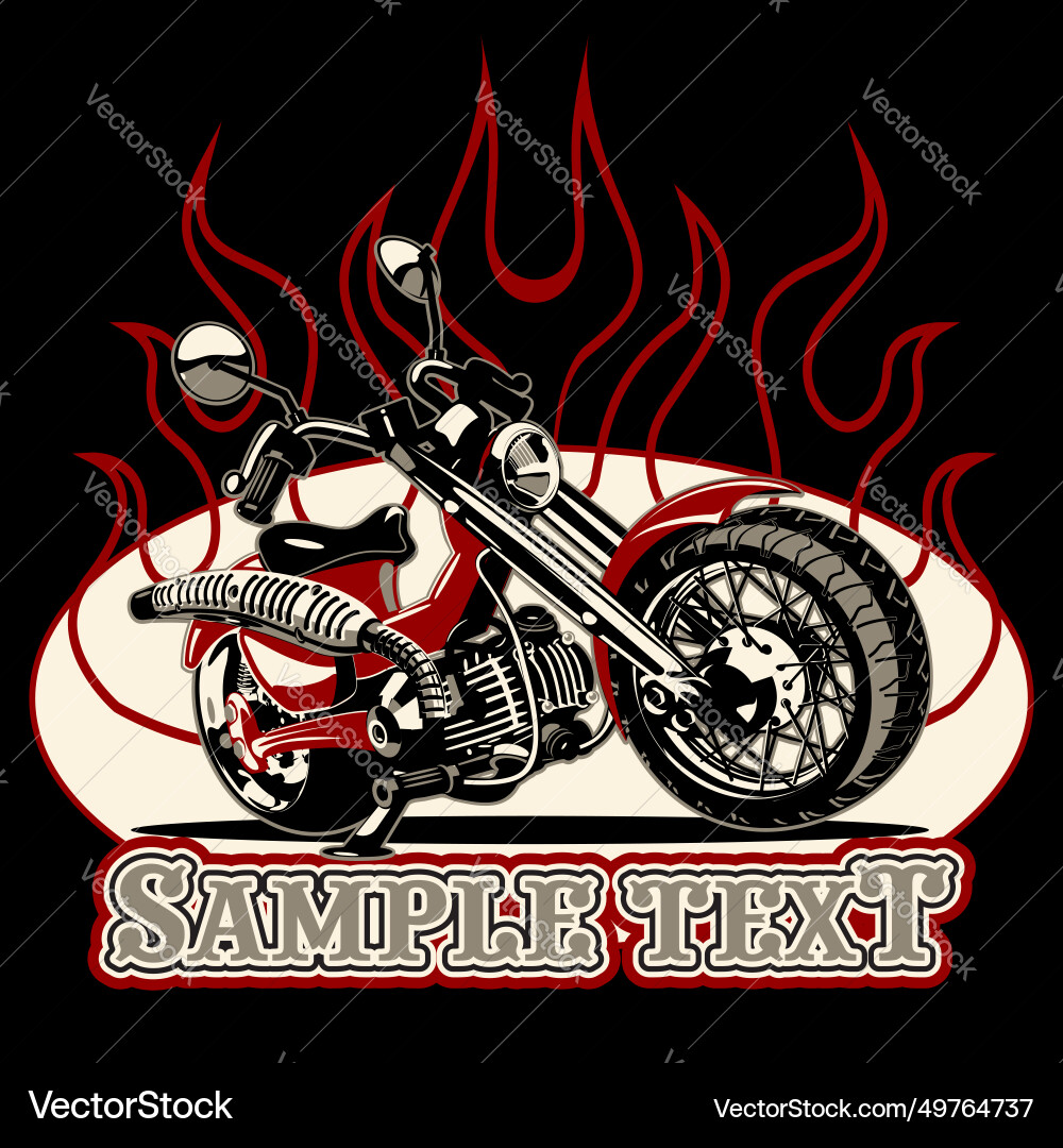 Cartoon motorbike Royalty Free Vector Image - VectorStock