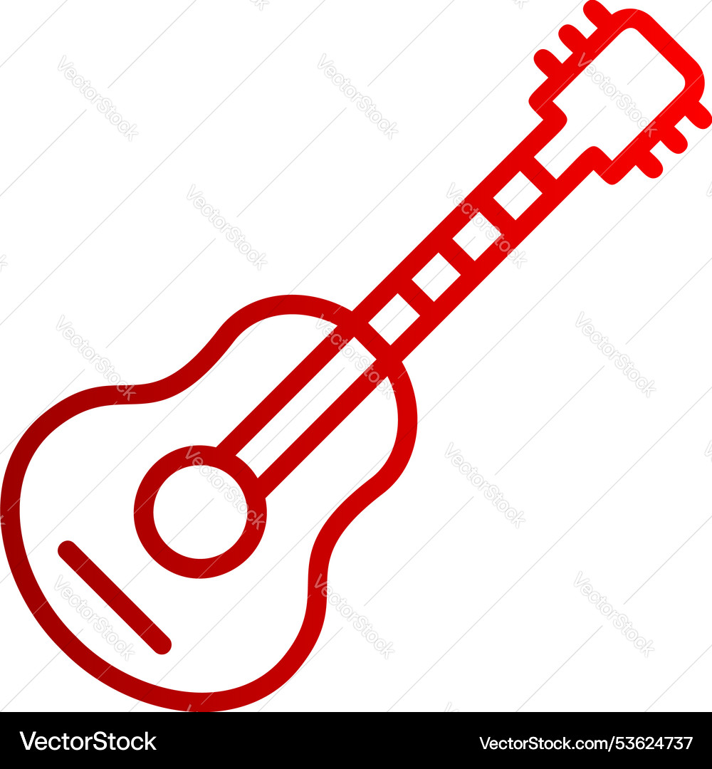 Guitar line gradient icon Royalty Free Vector Image