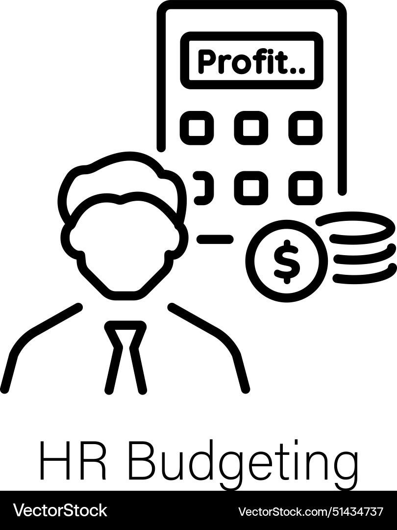Hr budgeting Royalty Free Vector Image - VectorStock