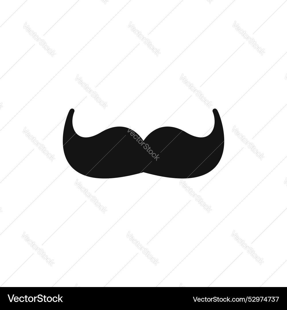 Italy mustache icon symbol on white background Vector Image
