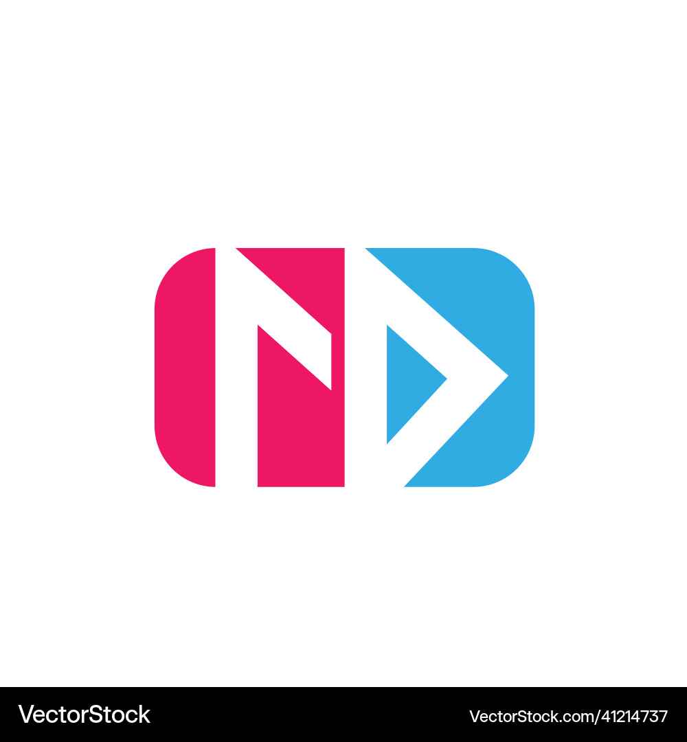 Md letter icon template design Royalty Free Vector Image