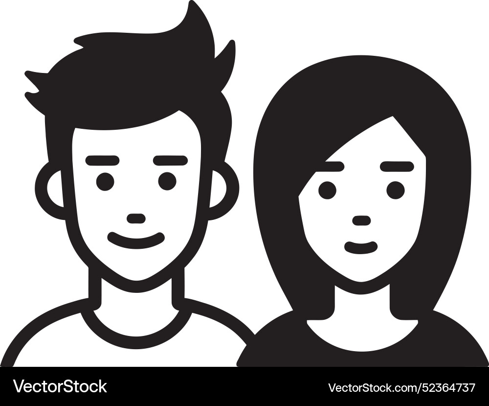 Romance couple insightswhimsical affection c Vector Image