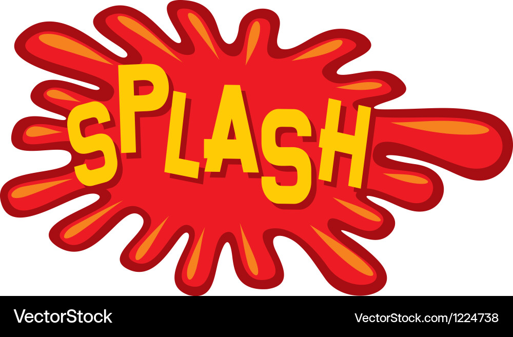 Cartoon - splash Royalty Free Vector Image - VectorStock