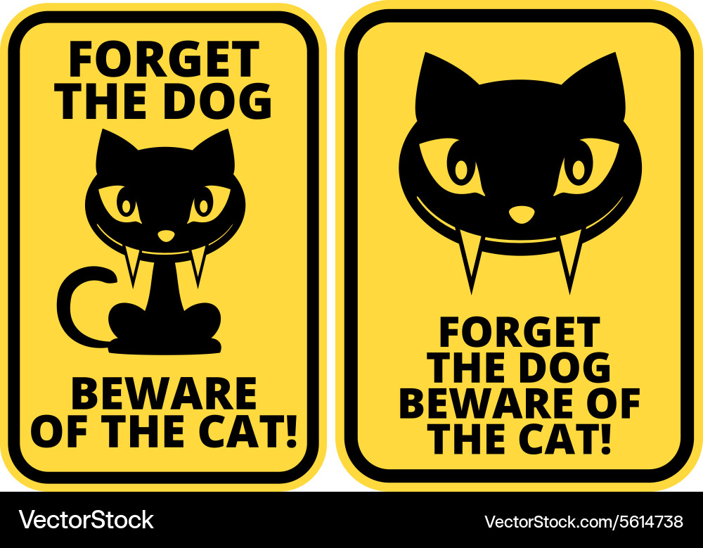 Cat sign Royalty Free Vector Image - VectorStock