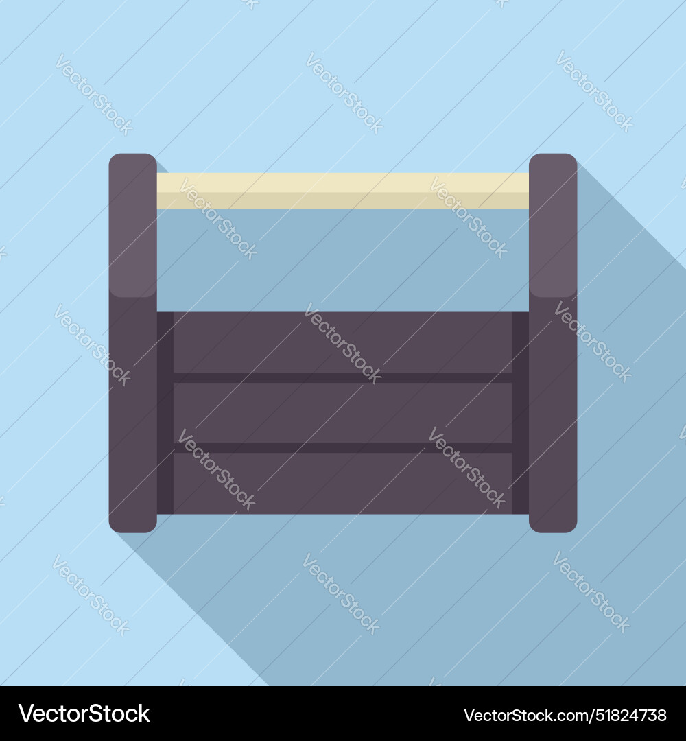 Empty wooden crate with handle ready for shipping Vector Image