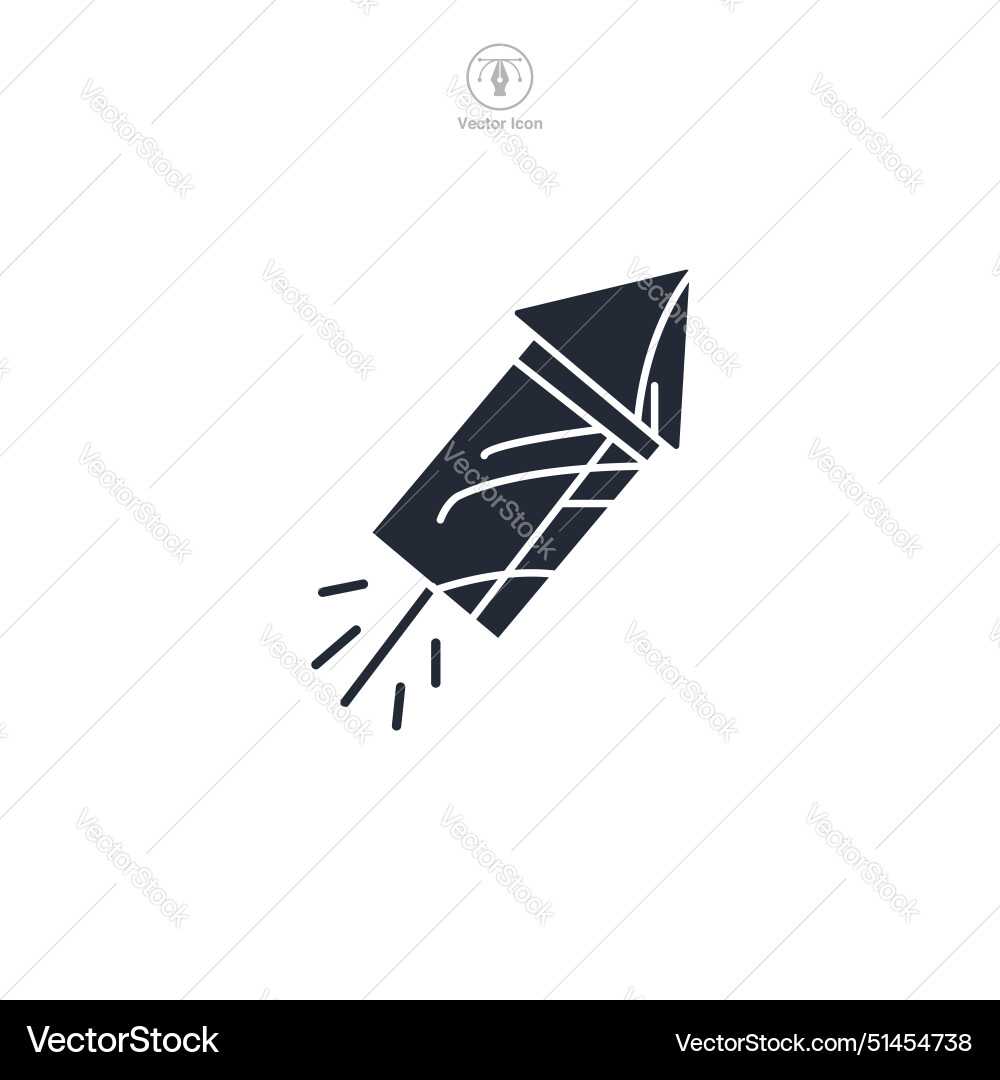 Firework rocket icon theme symbol isolated Vector Image