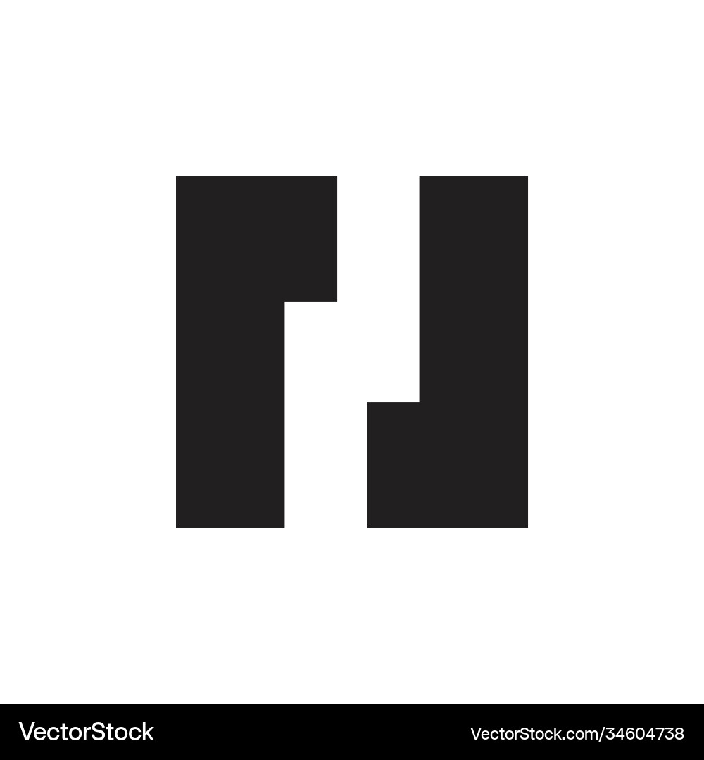 Letter rl simple square geometric logo Royalty Free Vector