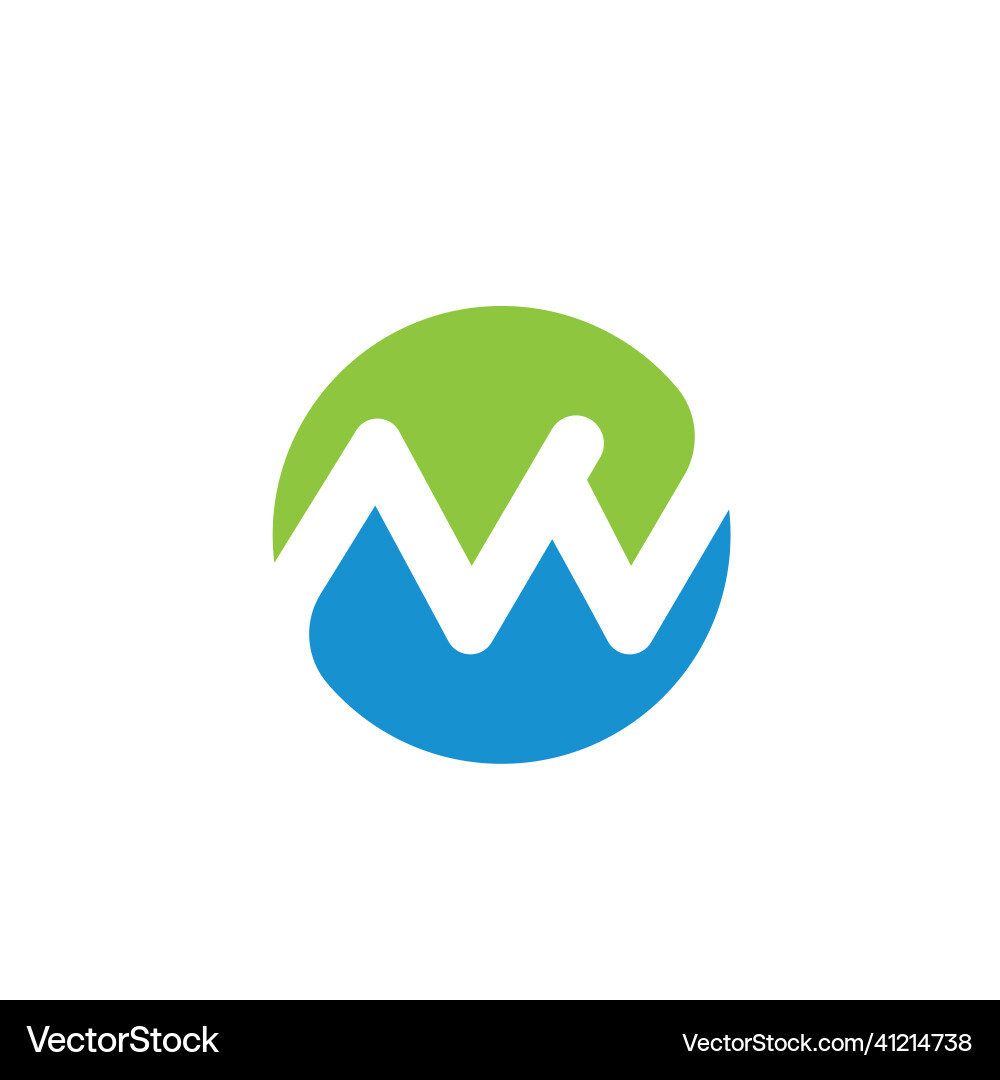 Nw letter icon template design Royalty Free Vector Image