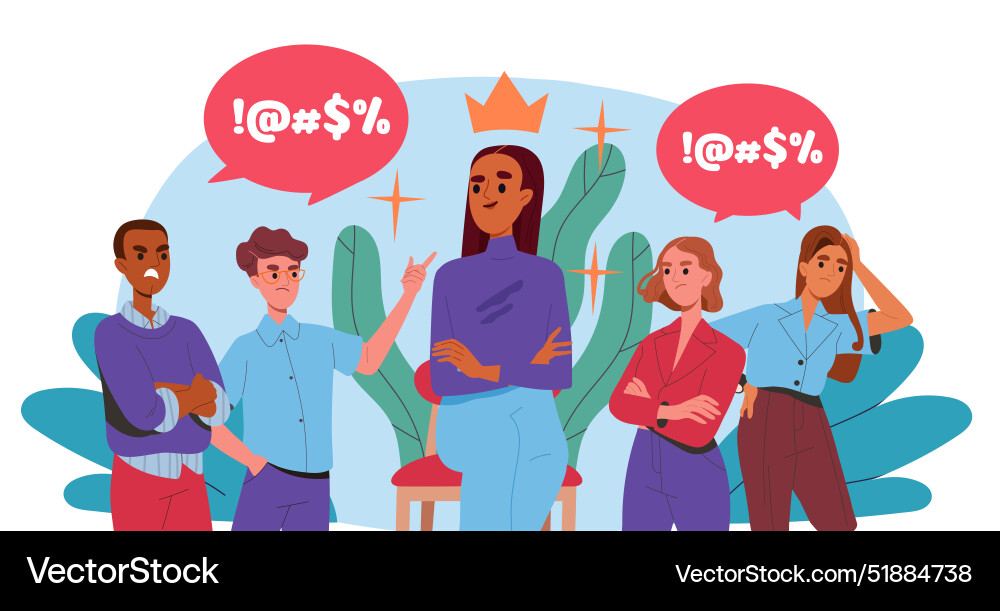 Woman with high self esteem Royalty Free Vector Image