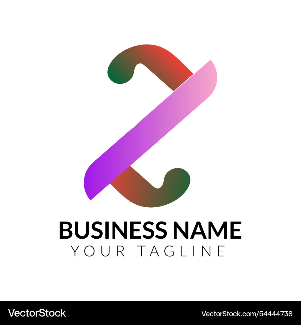 Z letter colorful logo Royalty Free Vector Image