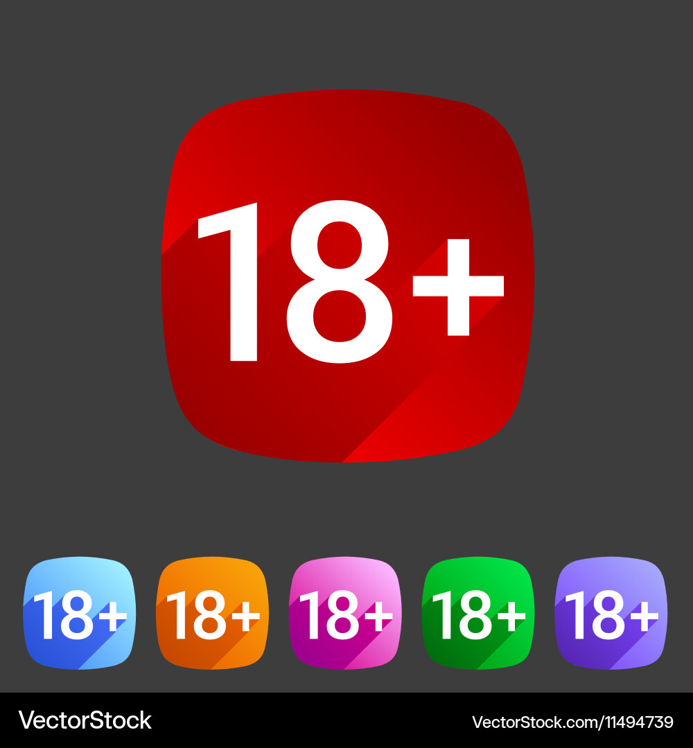 Adult Content Warning Icon Royalty Free Vector Image