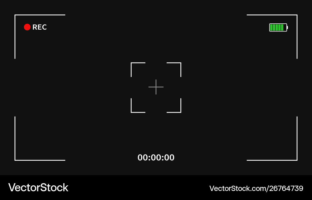Camera recording screen Royalty Free Vector Image