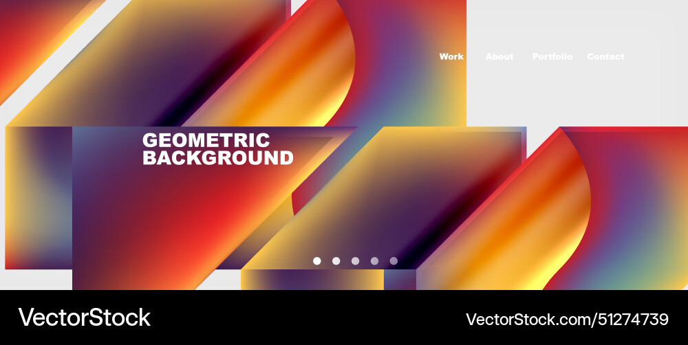 Colorful gradients with abstract geometric shapes Vector Image