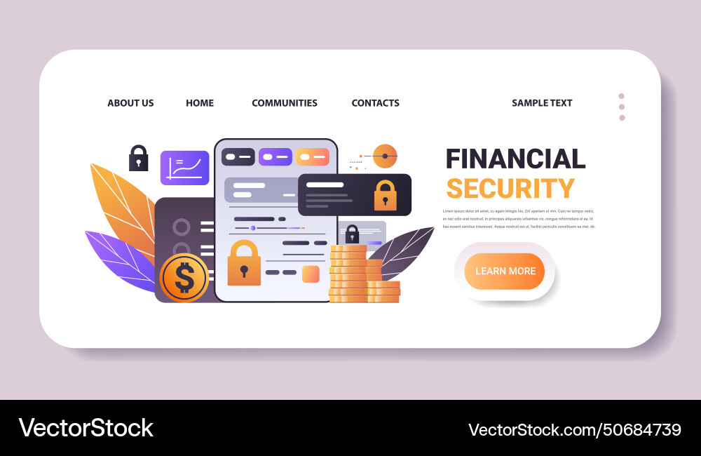 Financial security money protection reliability Vector Image