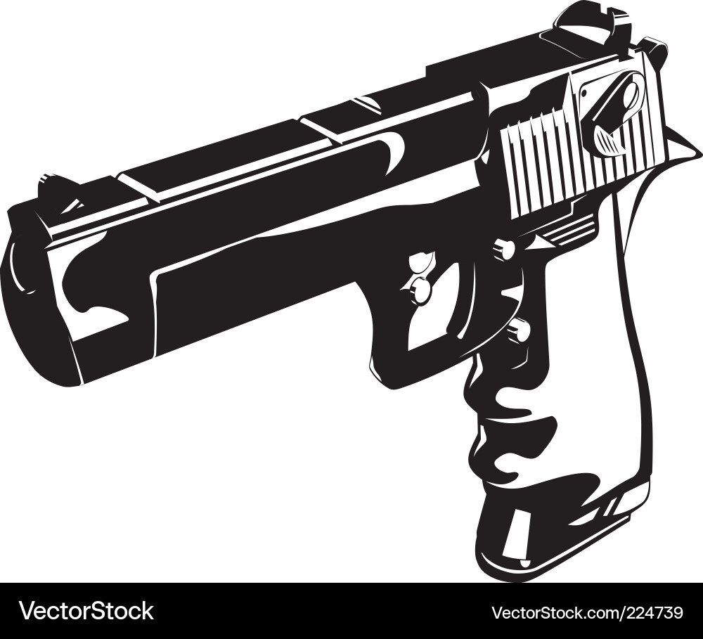 Futuristic Glitch Gun Royalty Free Vector Image