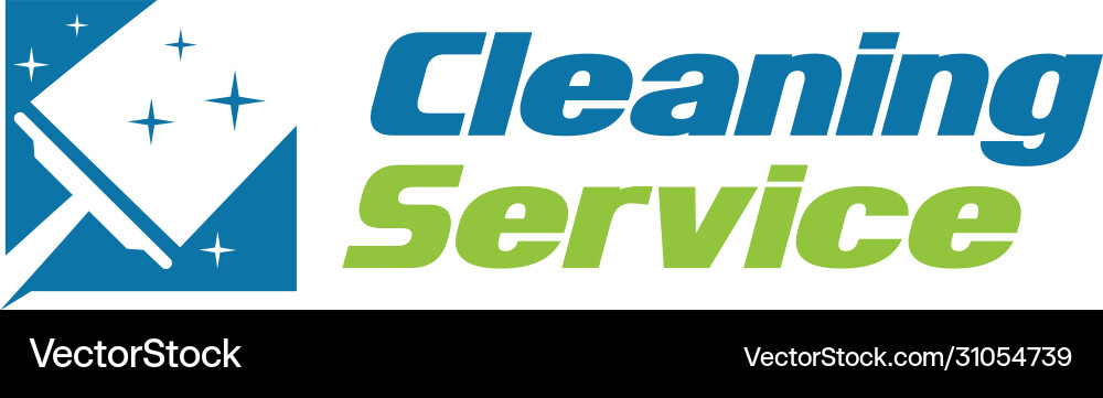 House cleaning and service logo Royalty Free Vector Image