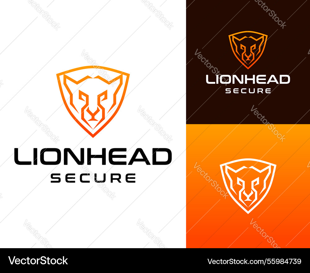 Lion head logo Royalty Free Vector Image - VectorStock