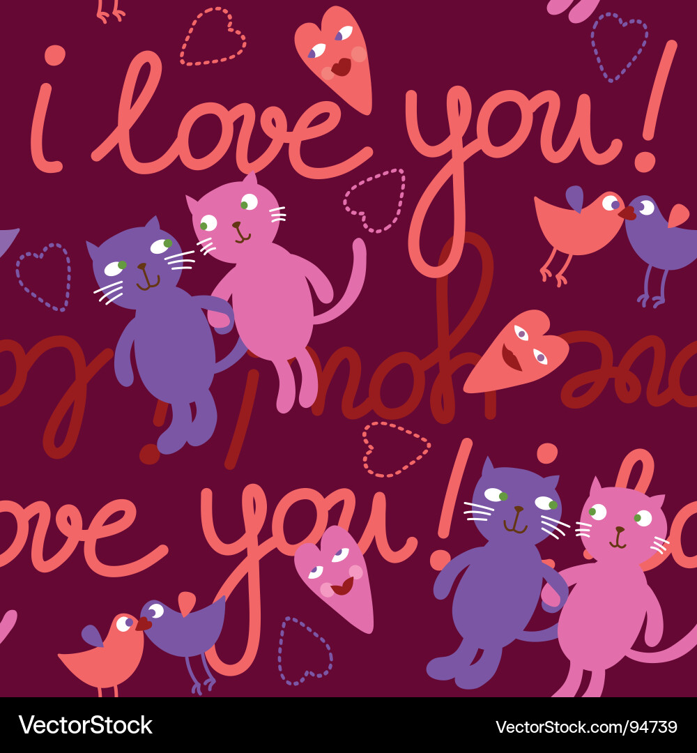 Love seamless pattern Royalty Free Vector Image