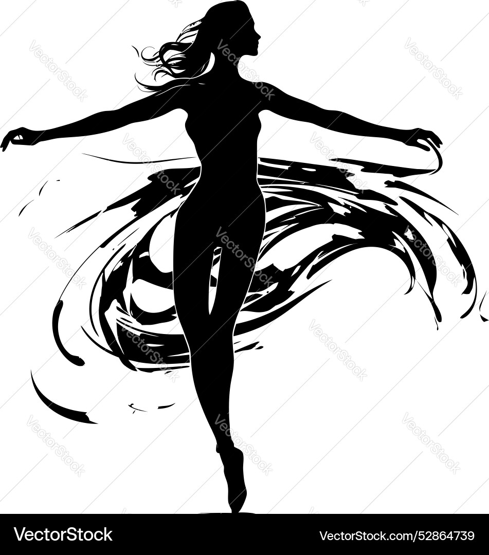 Melodic motion dance soul emblem celestial Vector Image