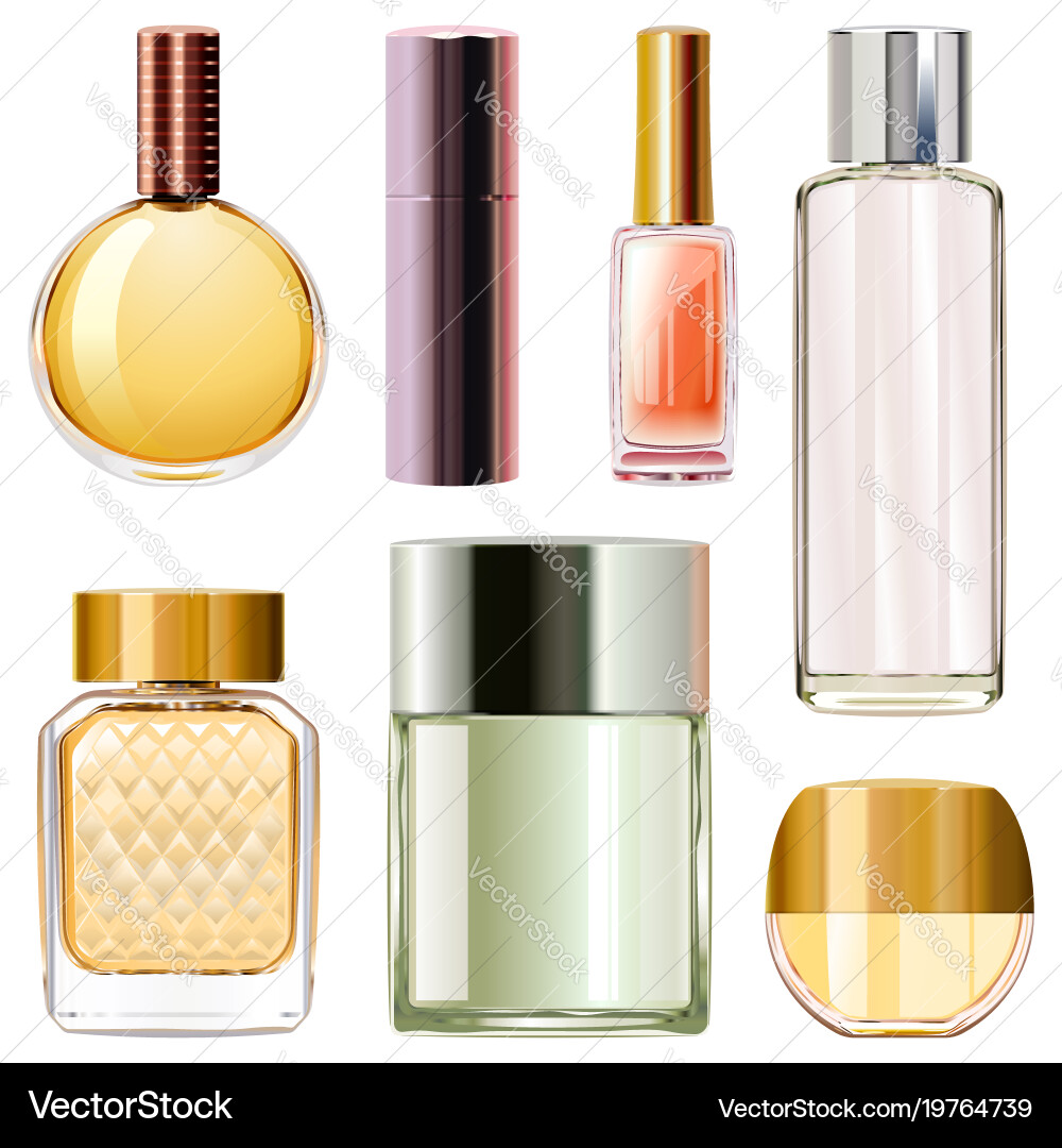 Perfume bottles Royalty Free Vector Image - VectorStock
