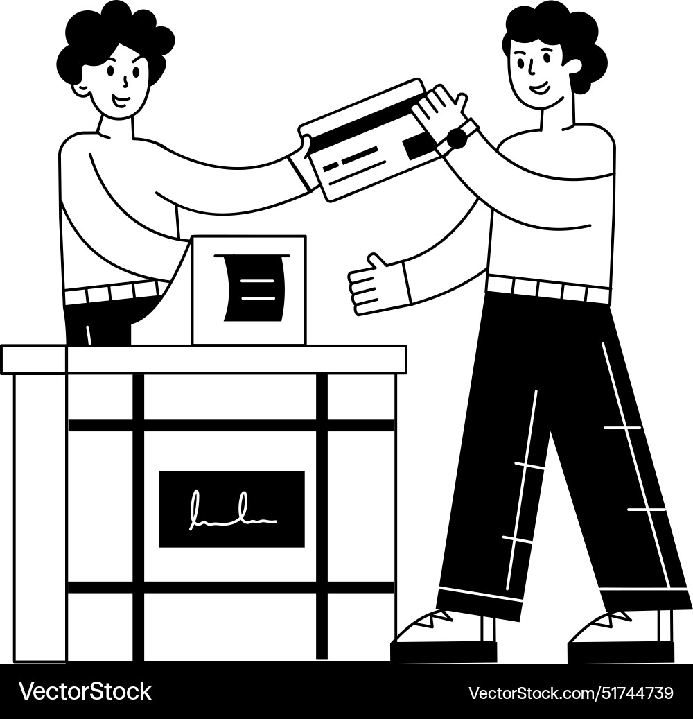 Premium outline mini of payment count Royalty Free Vector