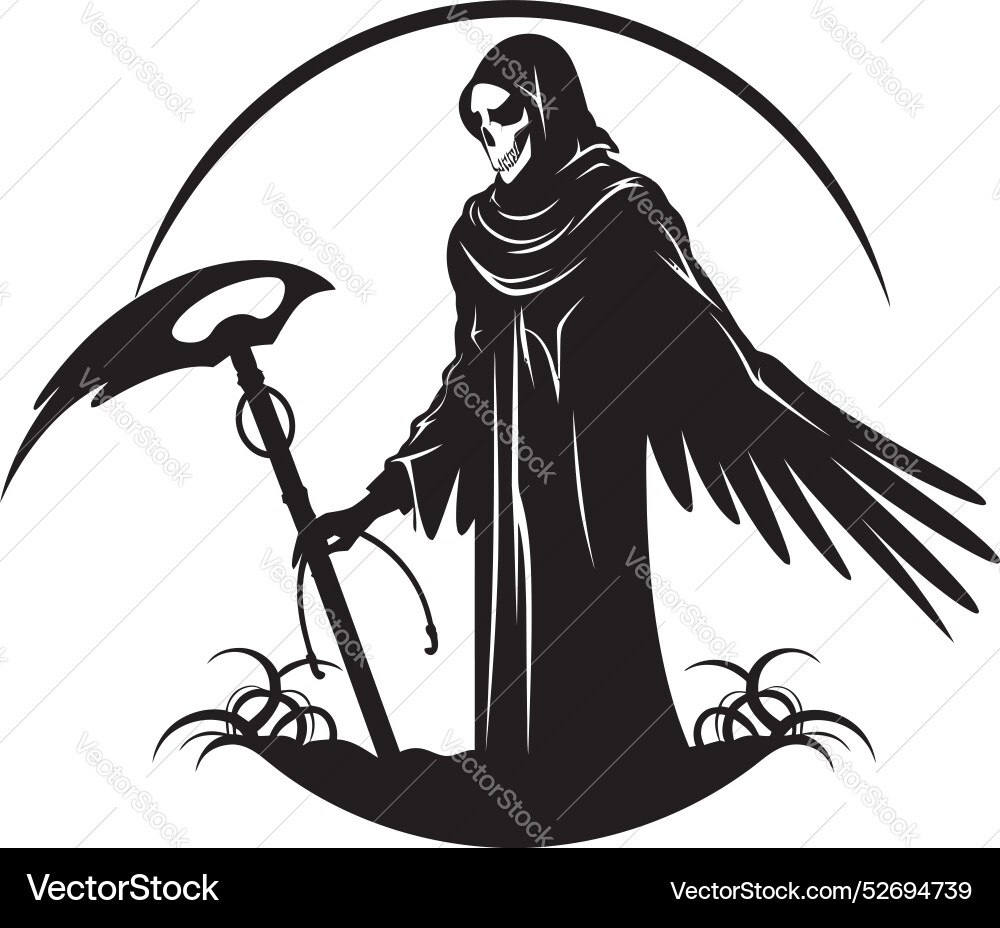 Reapers return crow iconic design passage beyond Vector Image