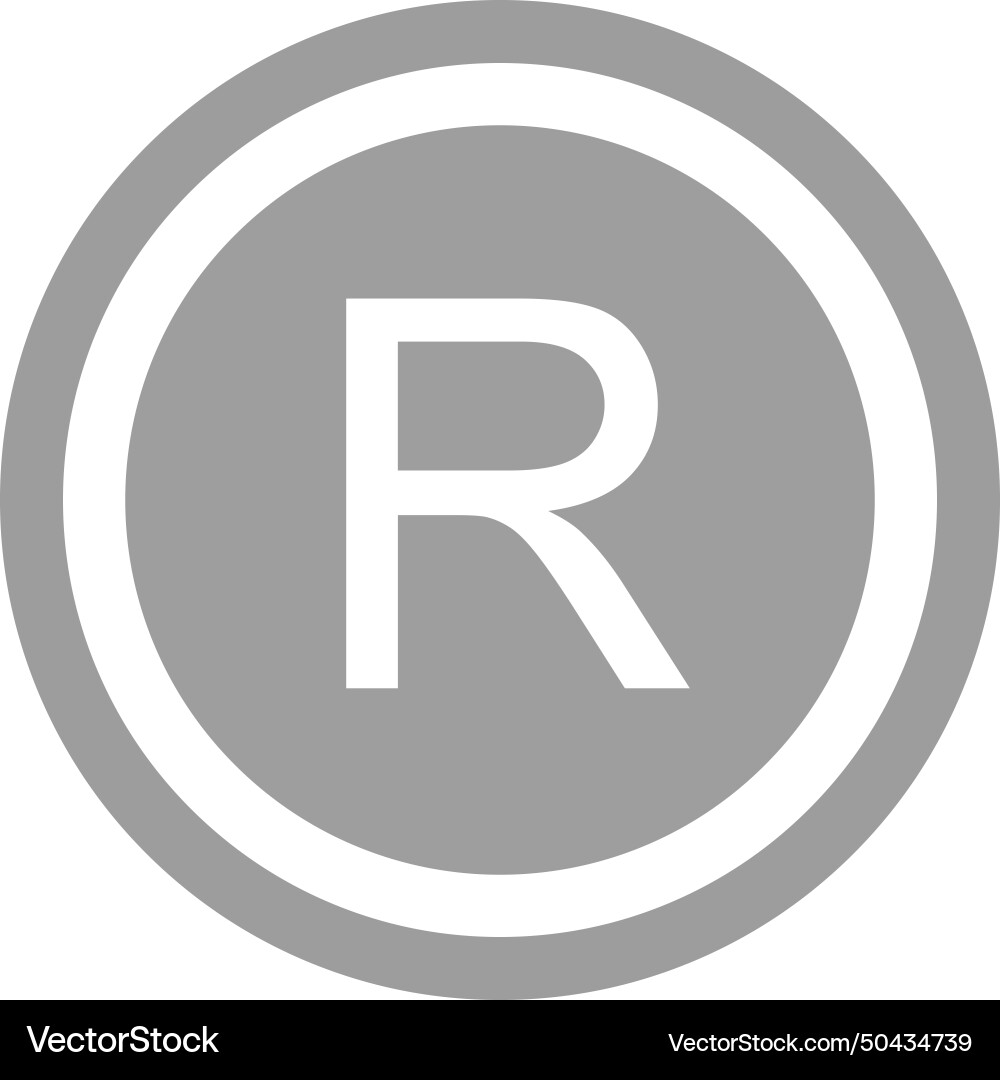 Registered icon image Royalty Free Vector Image