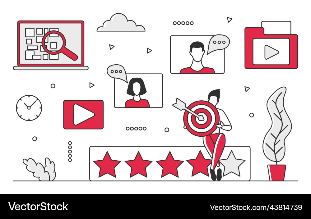 Target rating point Royalty Free Vector Image - VectorStock