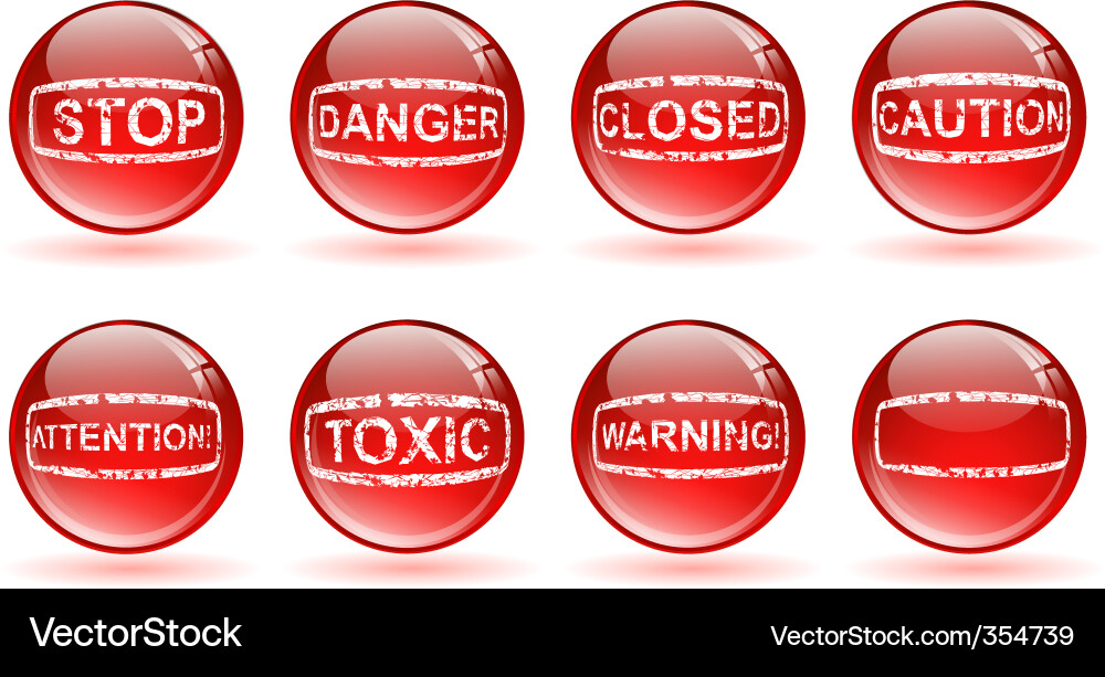 Warning signs Royalty Free Vector Image - VectorStock
