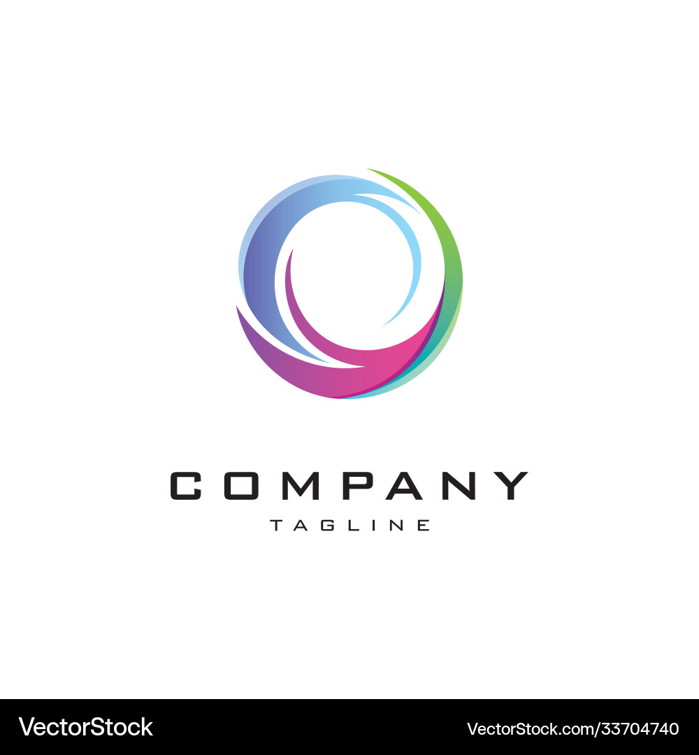 Abstract circle logo design template Royalty Free Vector