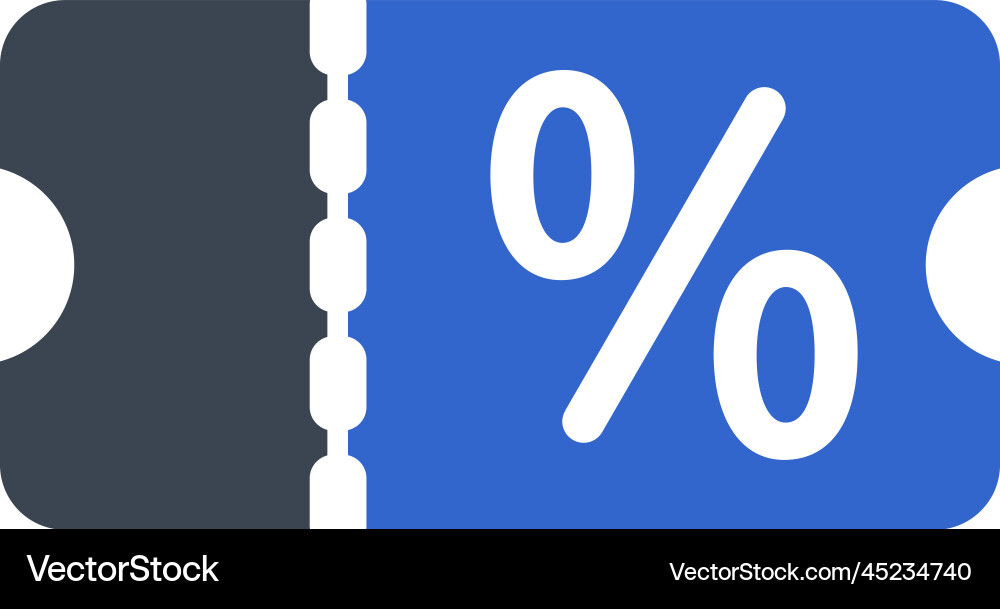 Discount coupon icon Royalty Free Vector Image