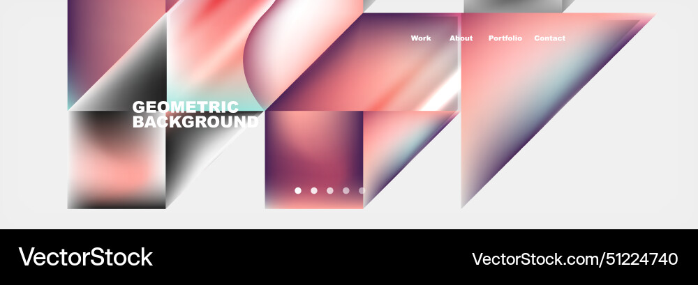 Glassmorphism geometric abstract background Vector Image