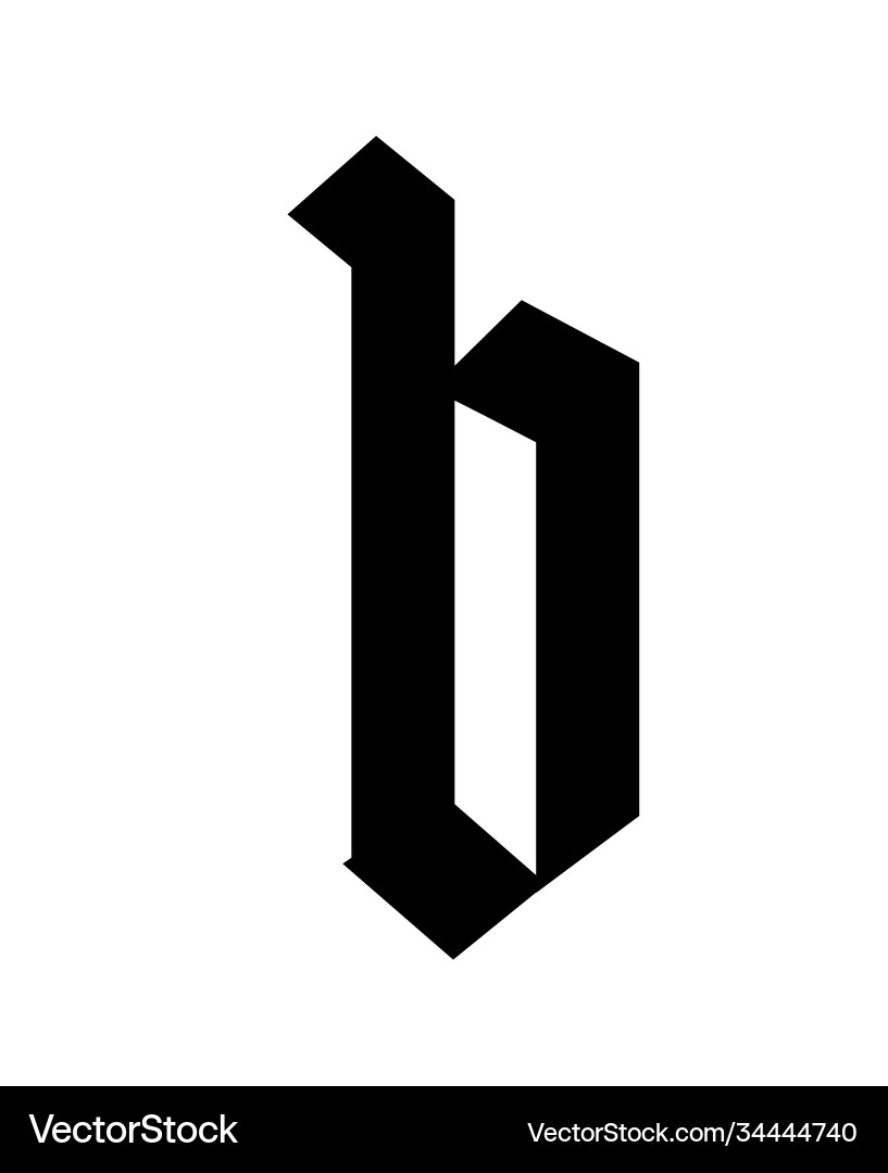 Gothic Style Letter B Royalty Free Vector Image