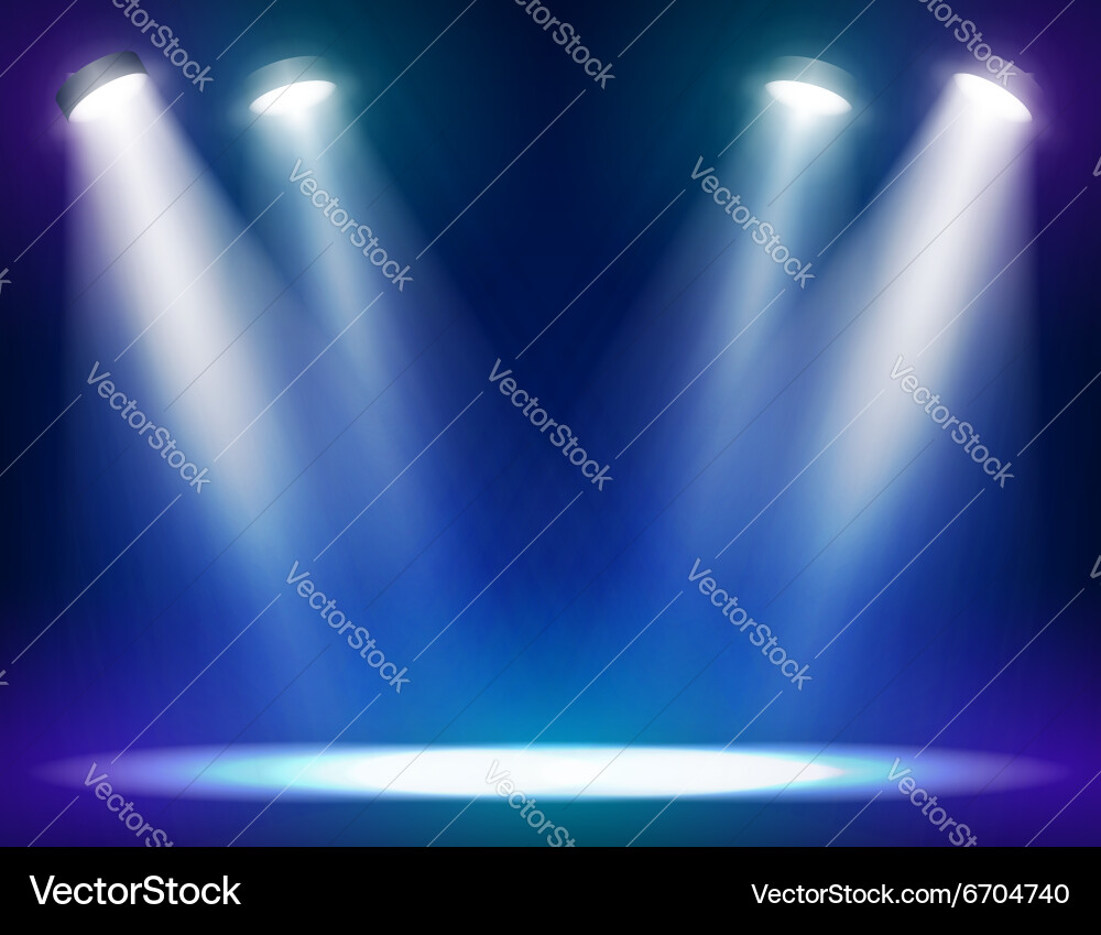 Stage lights background Royalty Free Vector Image