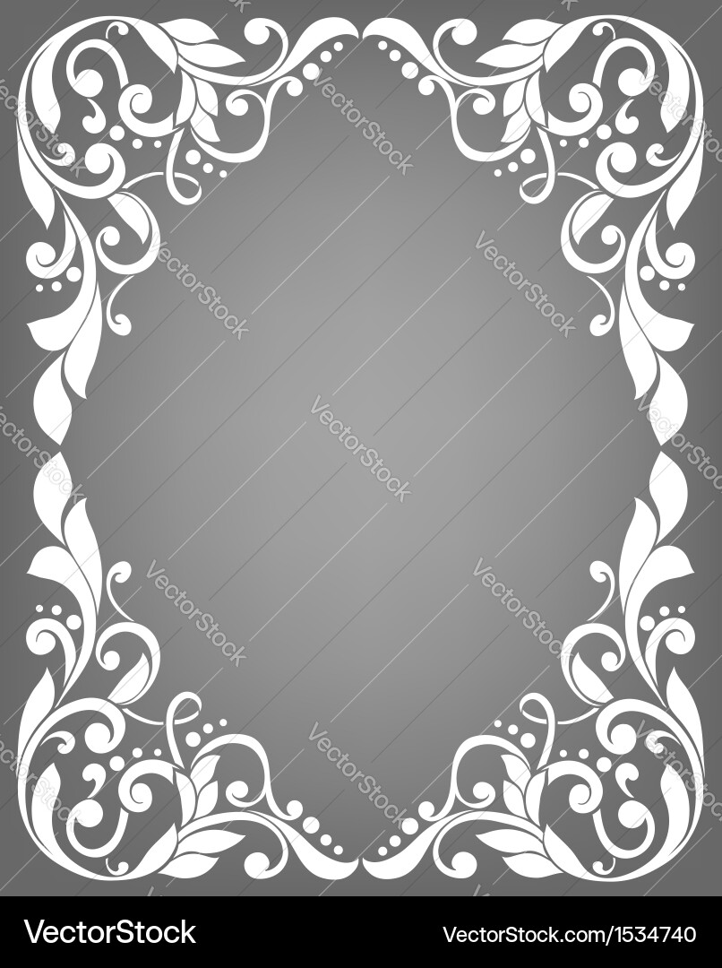 Vintage filigree frame Royalty Free Vector Image