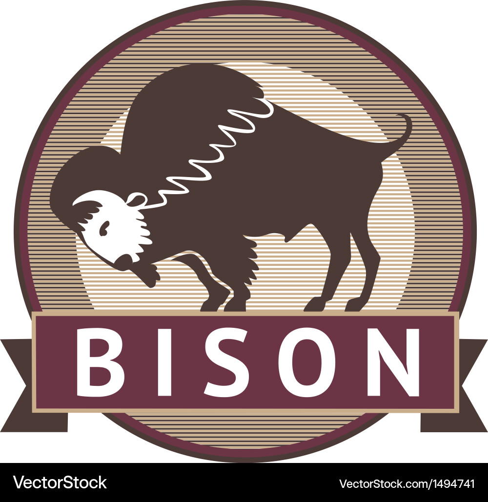 Bison logo Royalty Free Vector Image - VectorStock