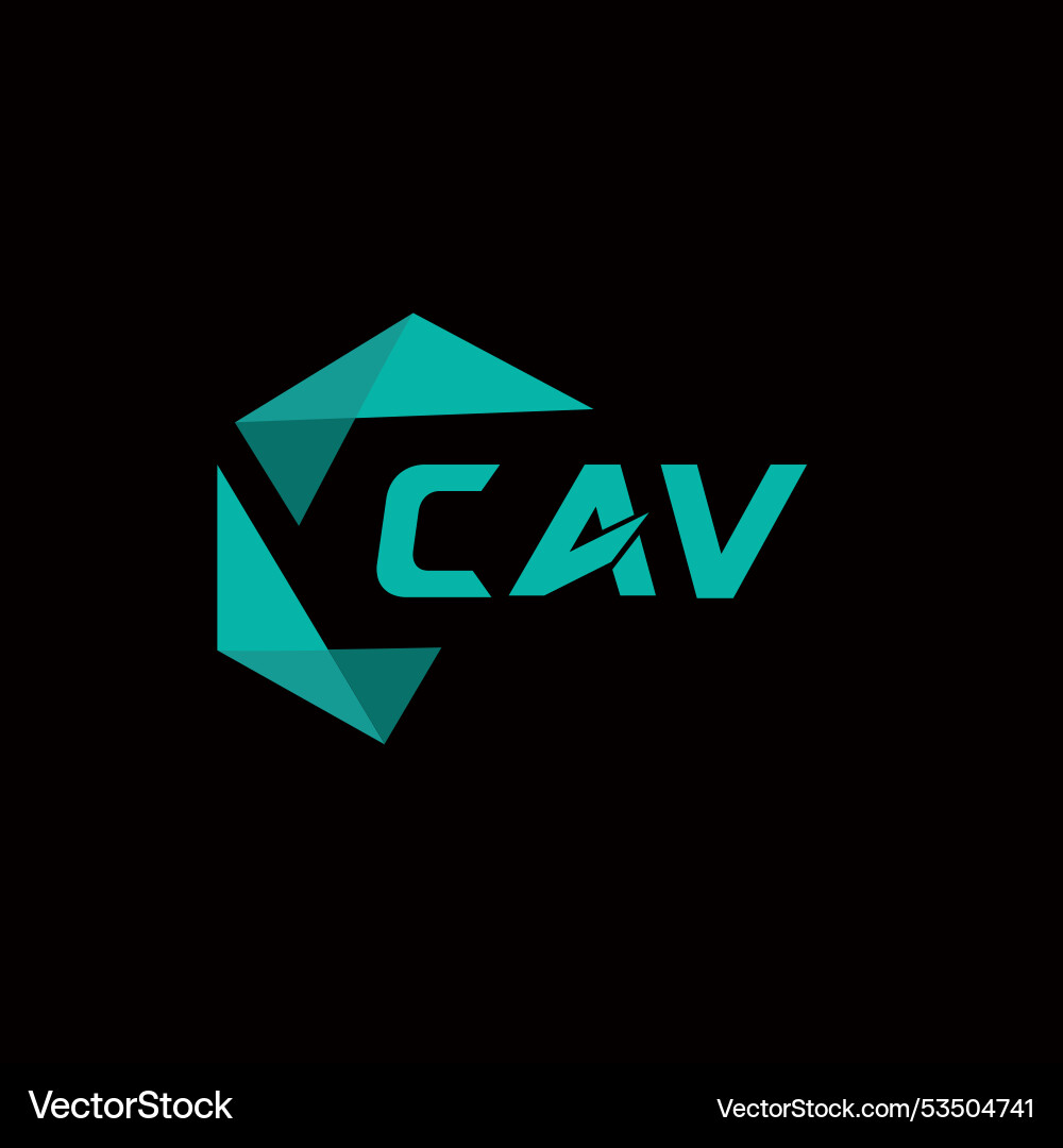 Cav creative minimalist letter logo unique Vector Image