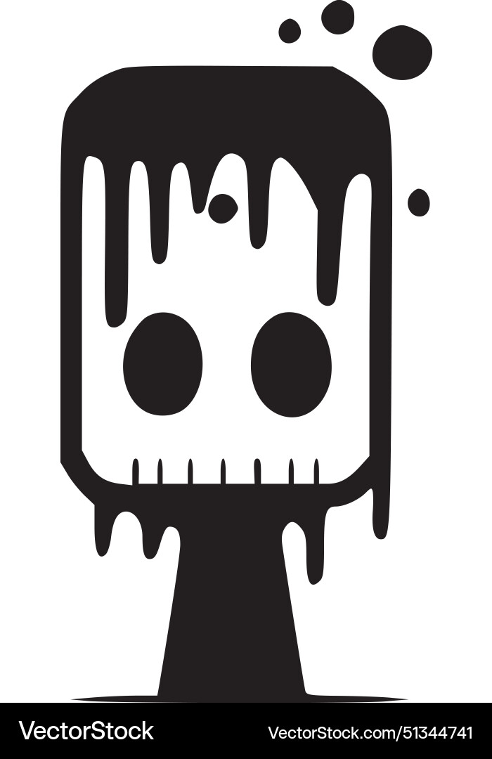Horror - minimalist and flat logo Royalty Free Vector Image
