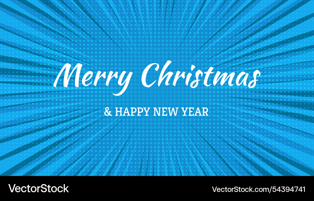 Merry christmas background in pop art style Vector Image