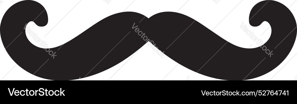 Minimalist marvel moustache icon concept Vector Image