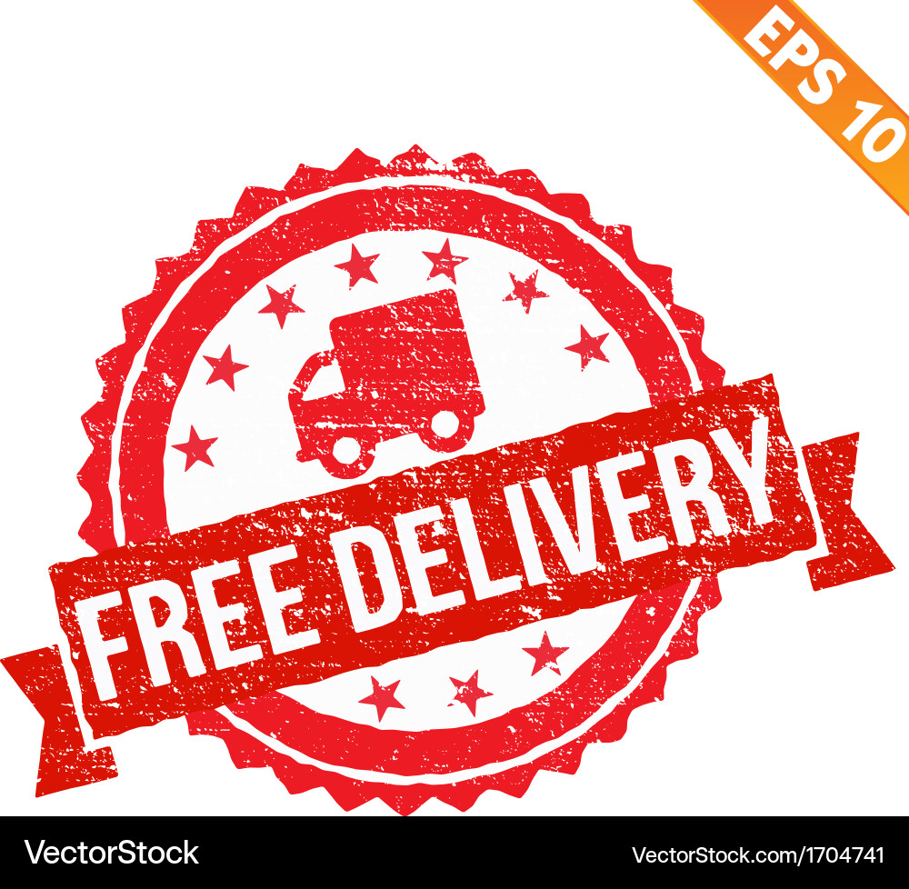 Rubber stamp free delivery - eps10 Royalty Free Vector Image