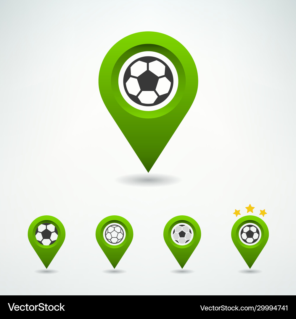 Soccer pin Royalty Free Vector Image - VectorStock