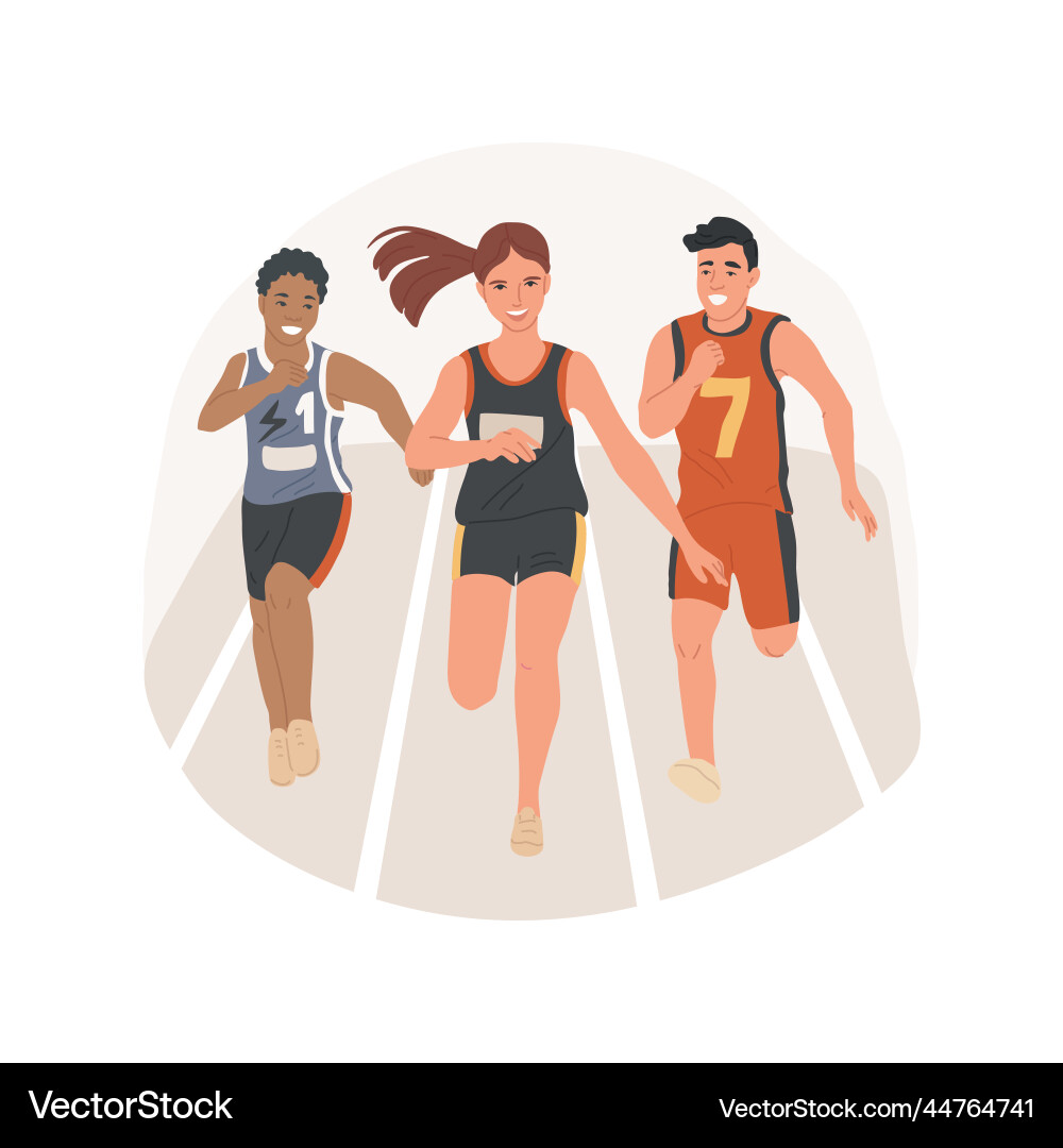 Track and field isolated cartoon Royalty Free Vector Image