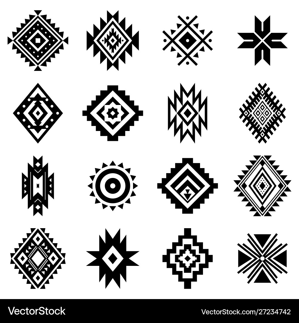 Aztec Tribal Motifs Royalty Free Vector Image - VectorStock