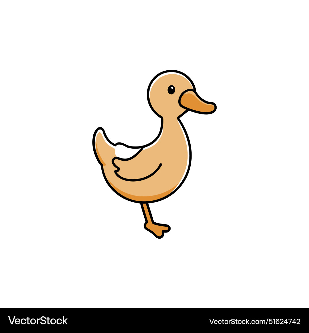 Canvasback duck dancing icon Royalty Free Vector Image