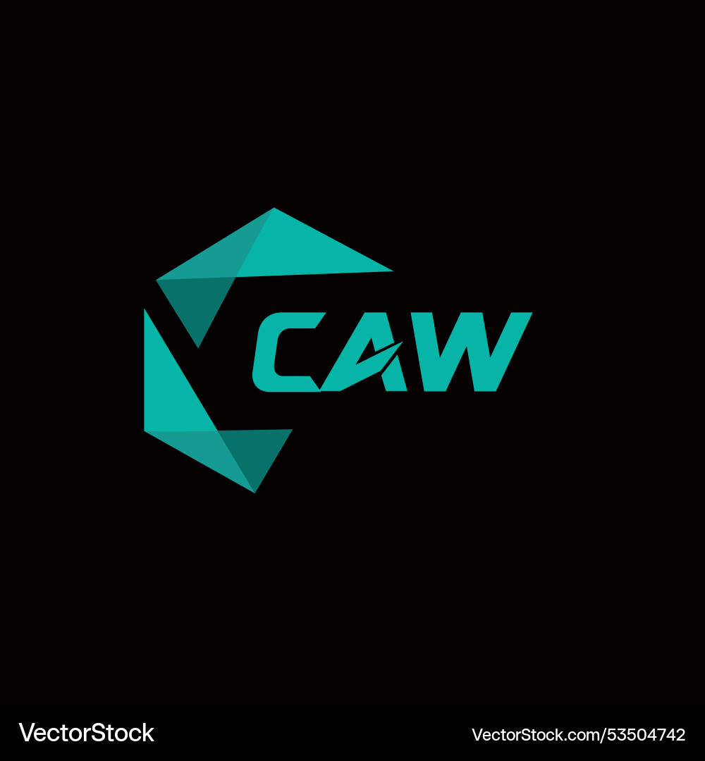 Caw creative minimalist letter logo unique Vector Image