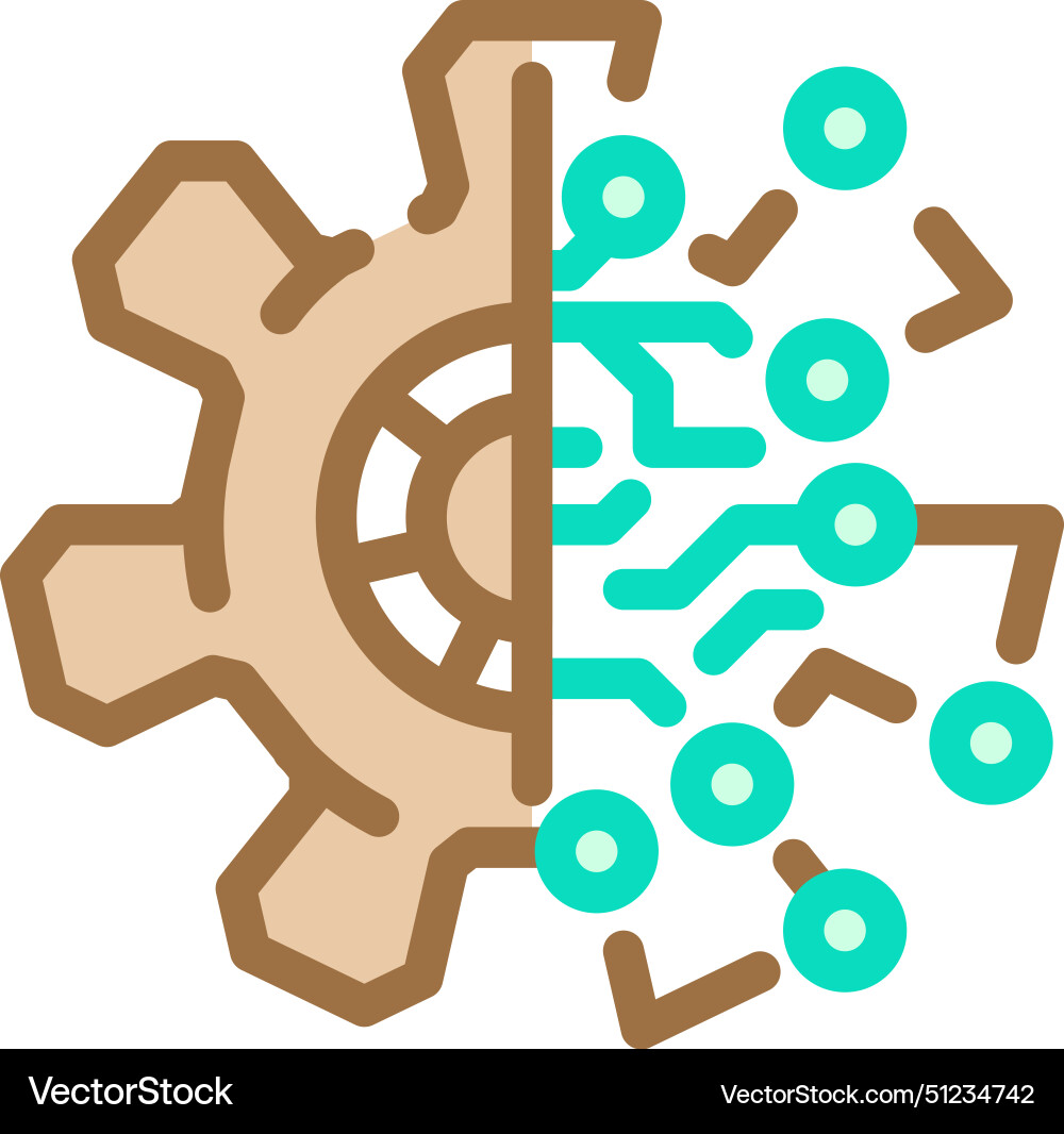 Digital transformation tech color icon Royalty Free Vector Digital transformation tech color icon Royalty Free Vector